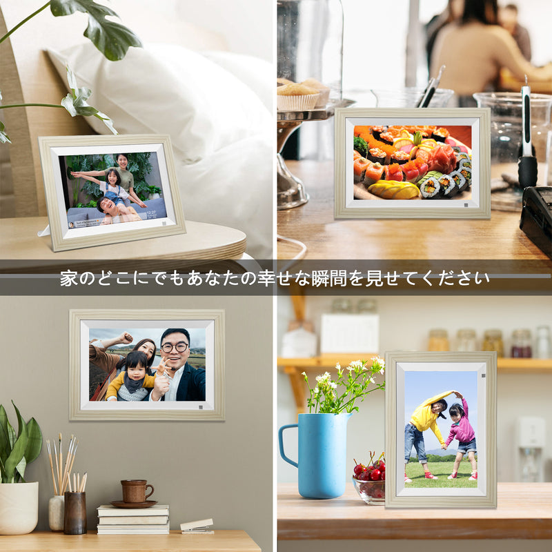 Moonka デジタルフォトフレーム 10.1インチwifi対応 1280*800 タッチパネル IPS視野角 32GBメモリ 無料アプリ写